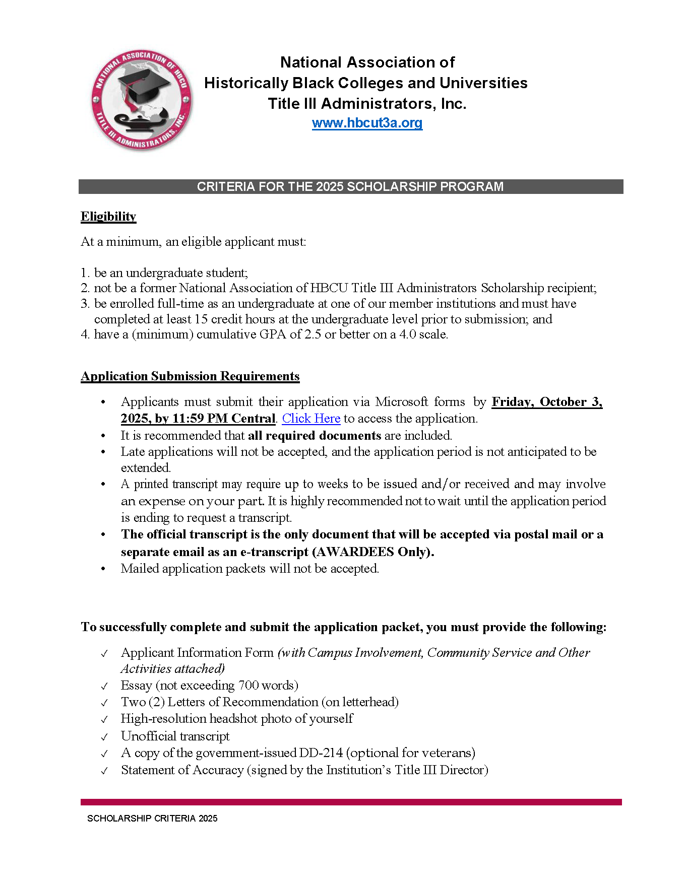 National Association of Historically Black Colleges and Universities ...