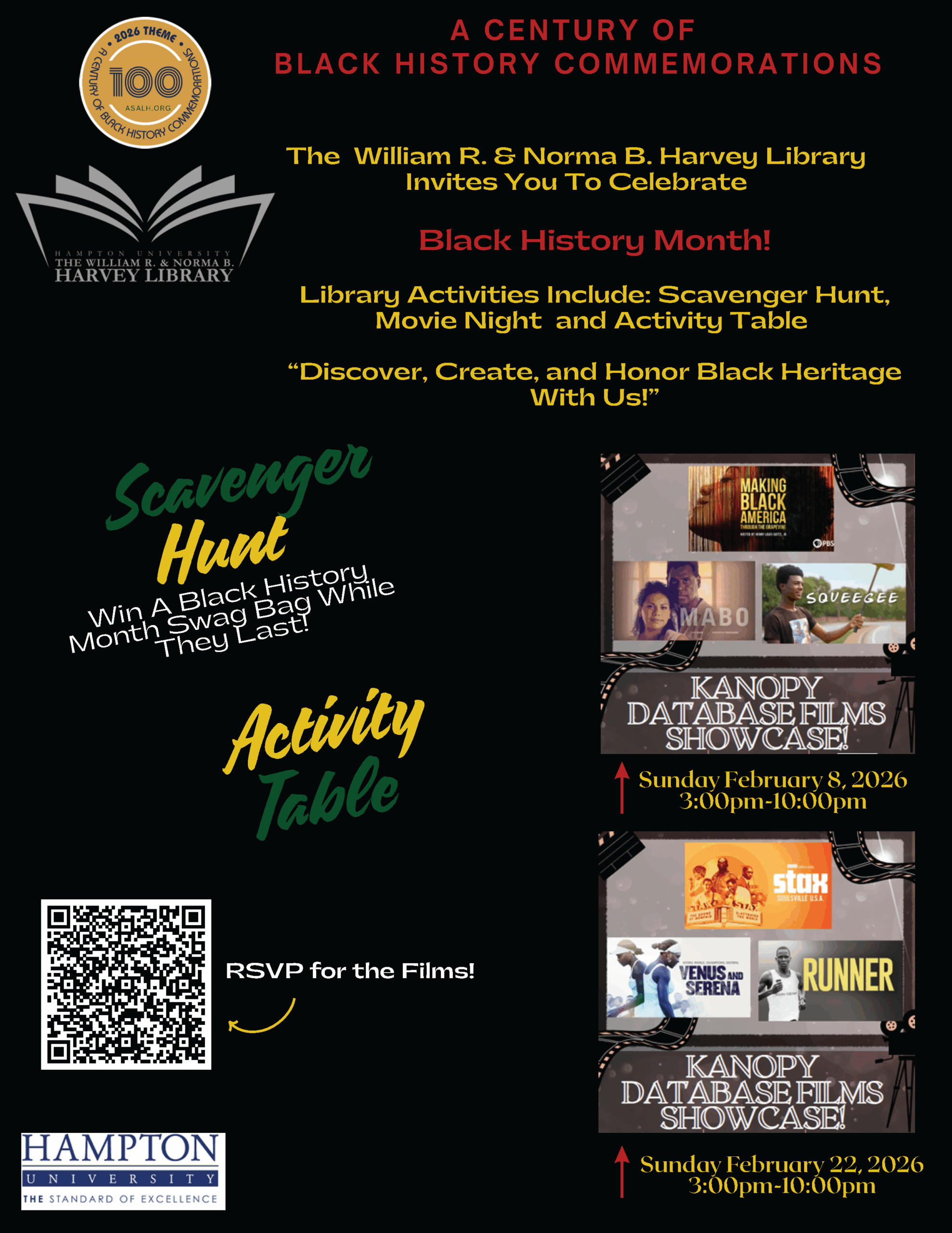 Harvey Library Black History Month Events - Pirate Press