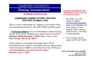 Office of Residence Life & Housing - HU Office of Student Affairs